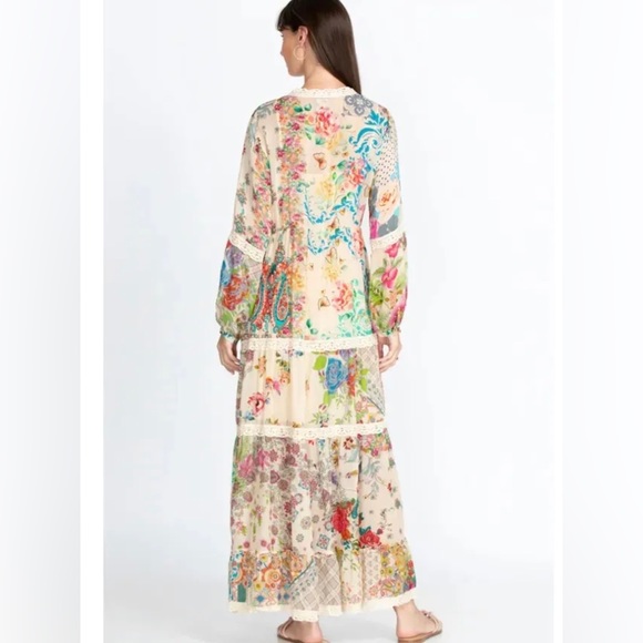 Johnny Was | Dresses | Nwt Johnny Was Milana Tiered Lacetrim Maxi Dress ...
